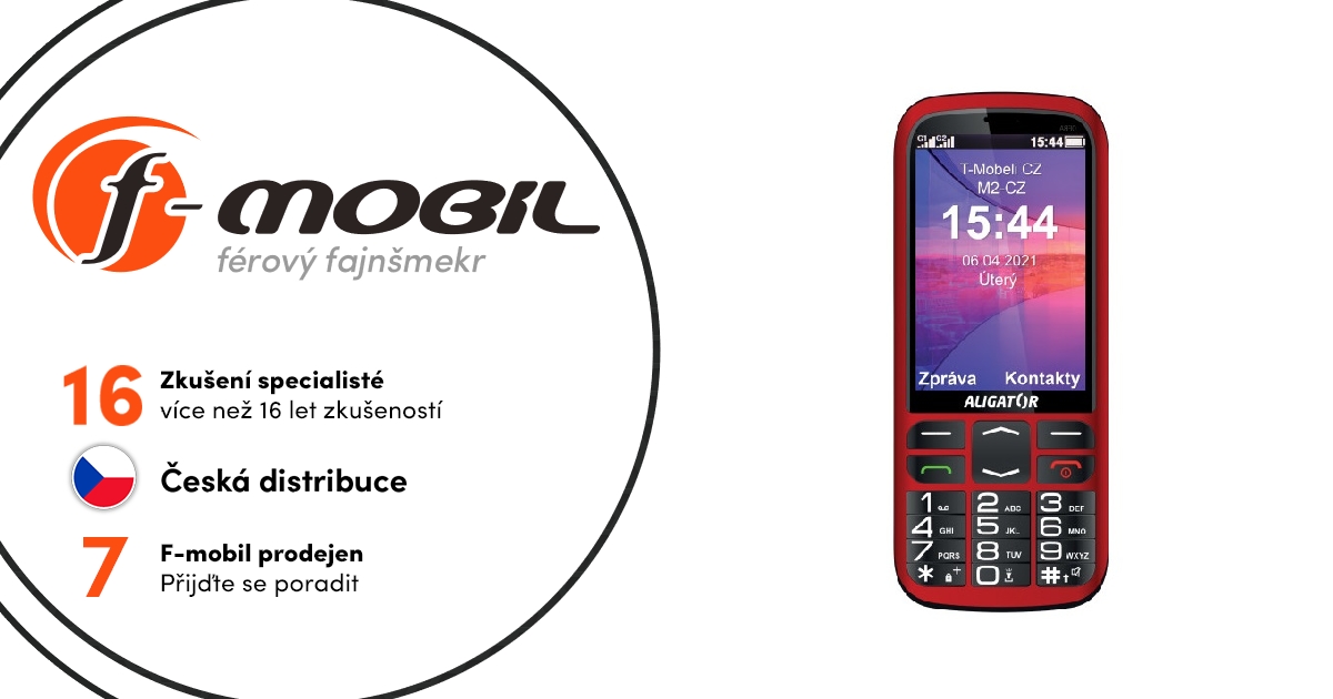 Aligator A830 Senior červená | F-mobil.sk