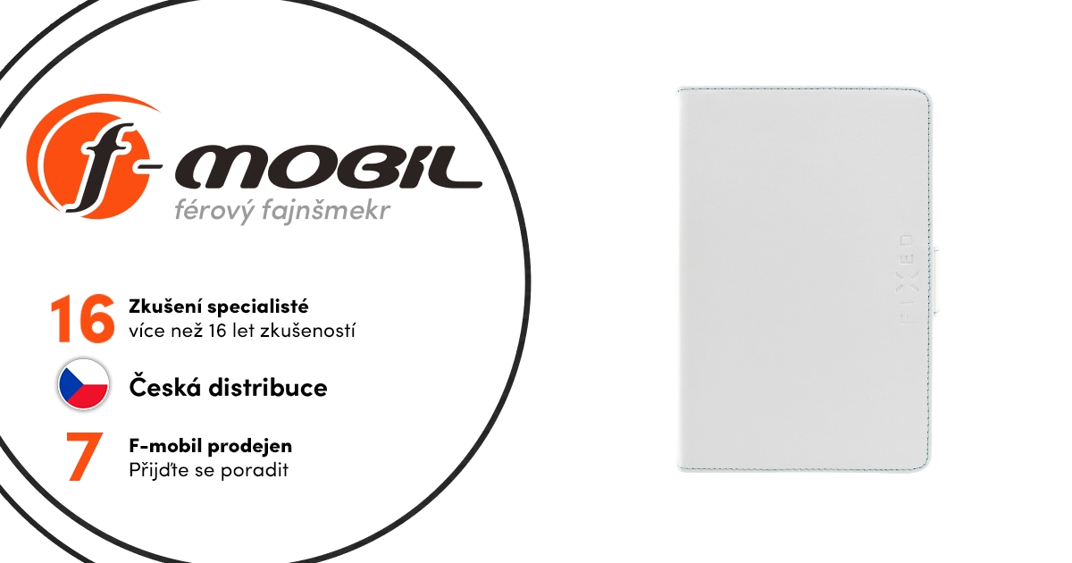 FIXED Novel Tab Univerzálne púzdro na 7-8 "tablet biele | F-mobil.sk