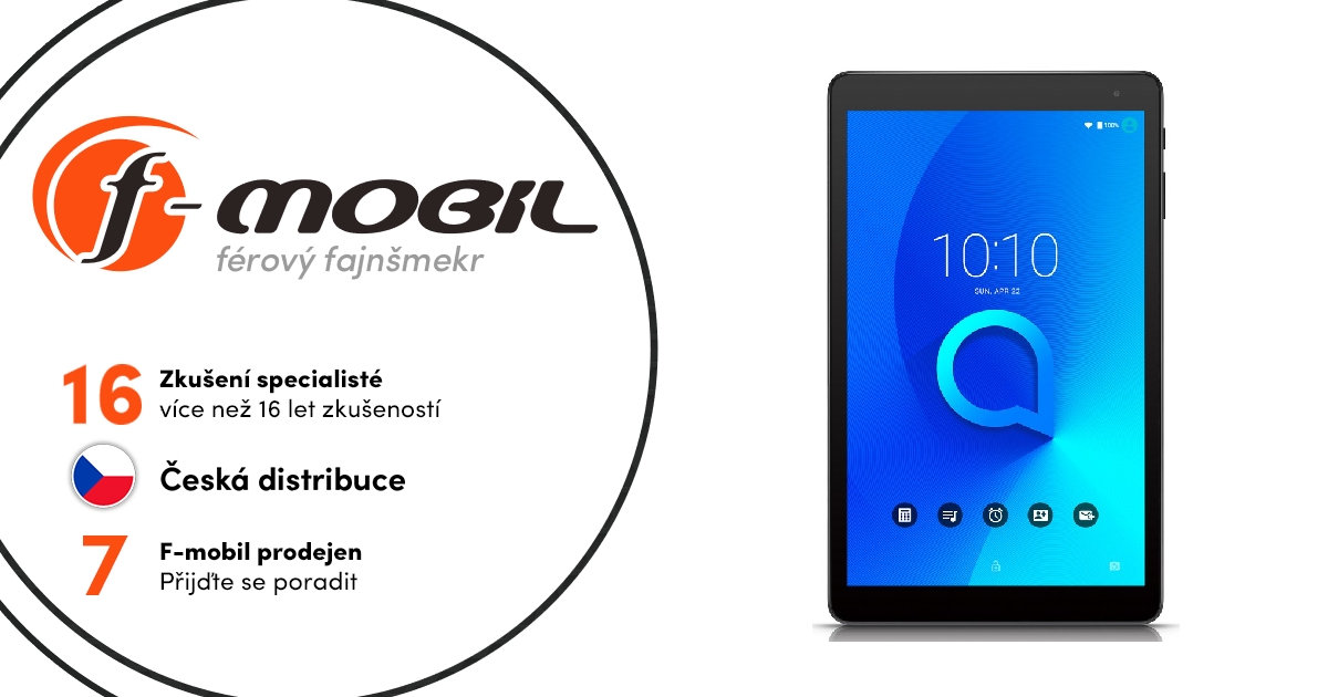 Alcatel 1T 10 WIFI 8082 1GB / 16GB Premium Black | F-mobil.sk