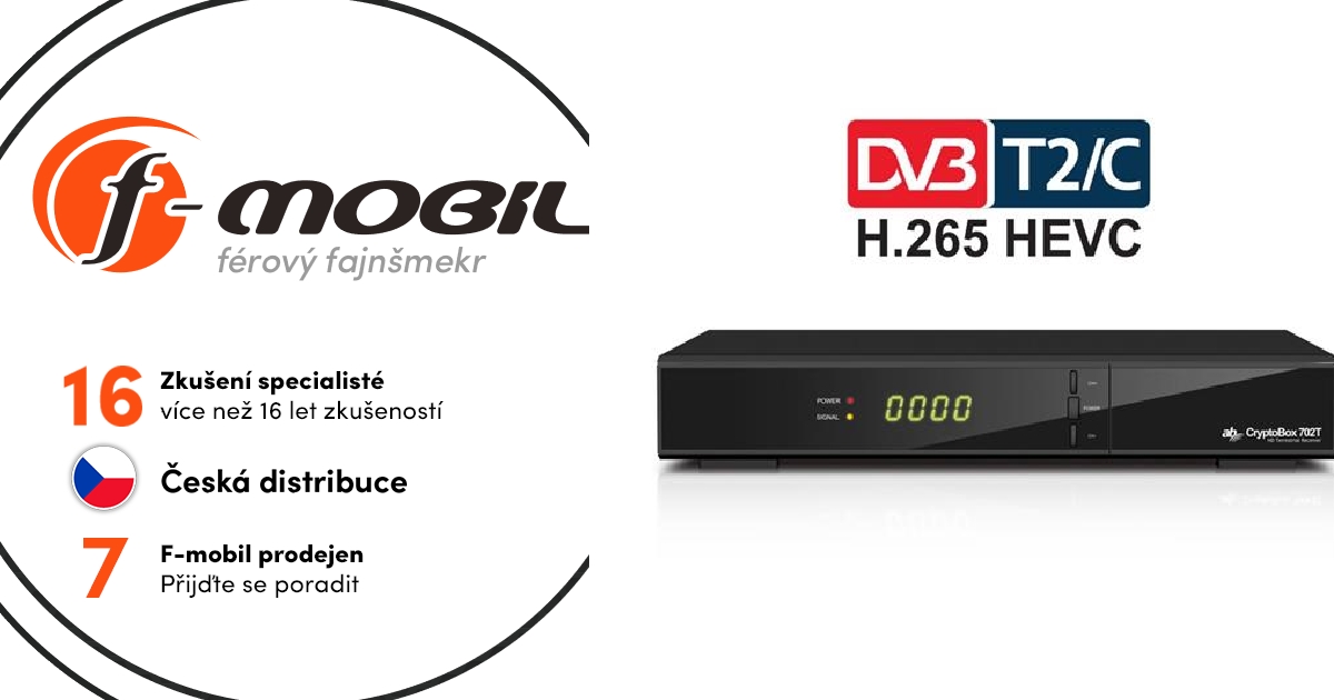 AB CryptoBox 702T HD / Full HD DVB-T2 přijímač / USB | F-mobil.sk